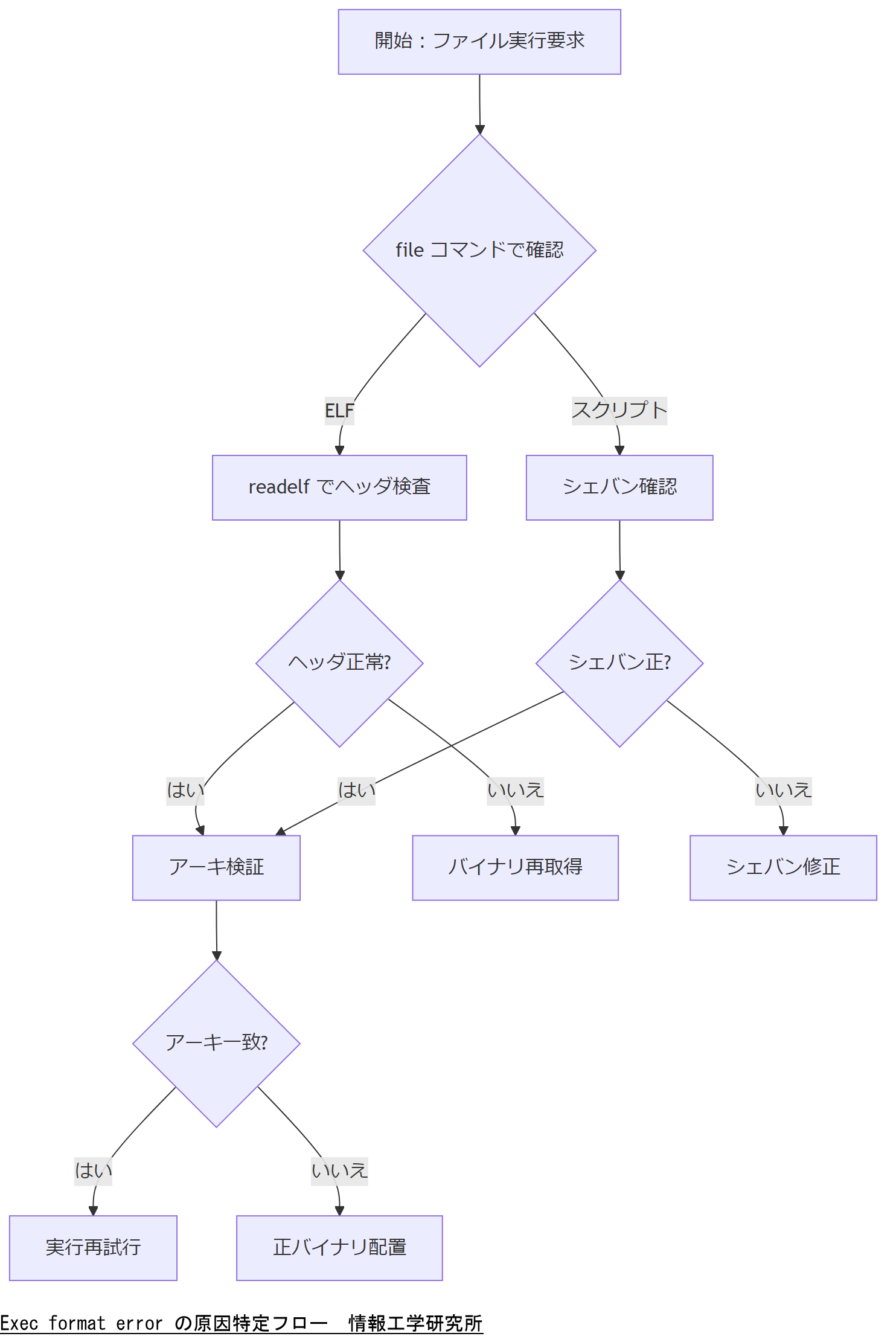 Linux ENOEXEC (8) 対策：Exec format error エラーの原因解析と修復編 – データ復旧の情報工学研究所